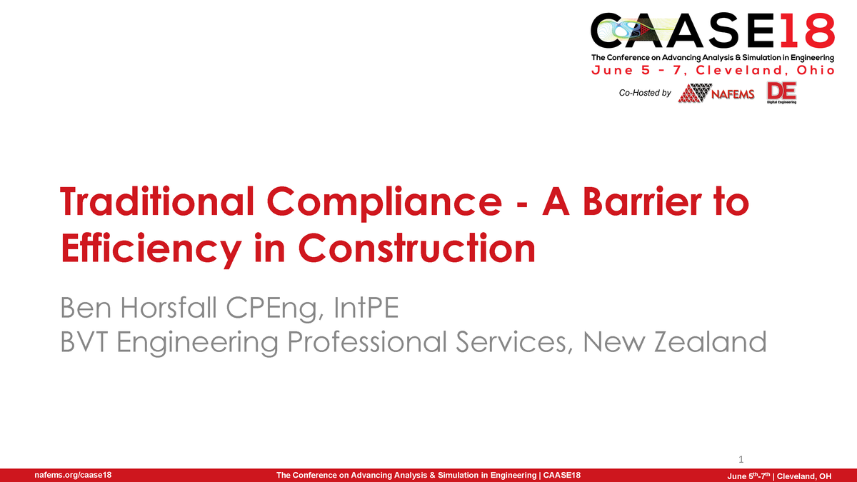 NAFEMS - Traditional Compliance - A Barrier to Efficiency in Construction