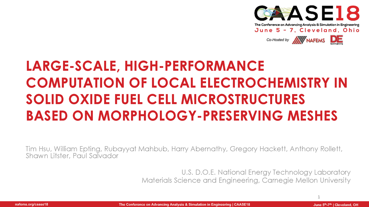 NAFEMS - Large-Scale, HPC of Local Electrochemistry in Solid Oxide Fuel Cell Microstructures ...