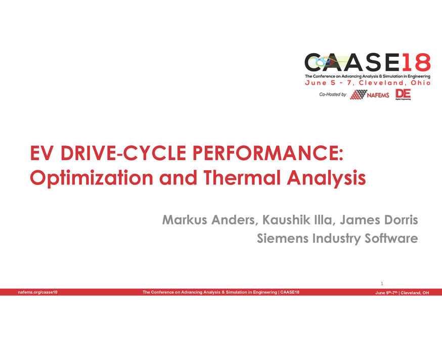 NAFEMS - EV Drive-Cycle Performance: Optimization and Thermal Analysis