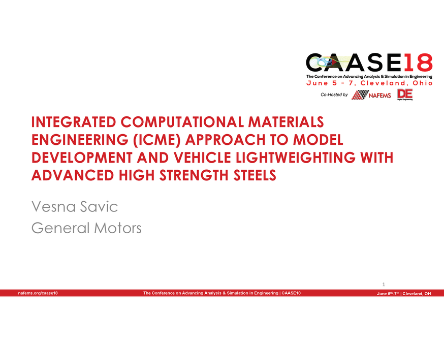 NAFEMS - Integrated Computational Materials Engineering (ICME) Approach ...