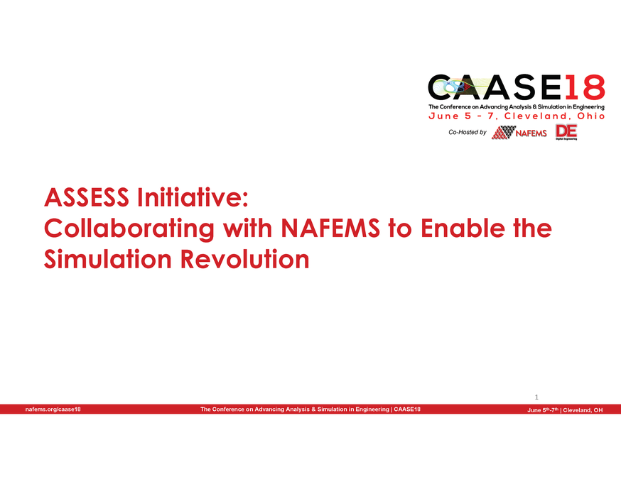 NAFEMS - ASSESS Initiative: Collaborating with NAFEMS to Enable the ...