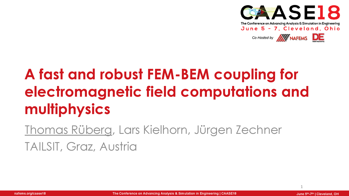 NAFEMS - Robust FEM-BEM Coupling for Electromagnetic Field Computations ...