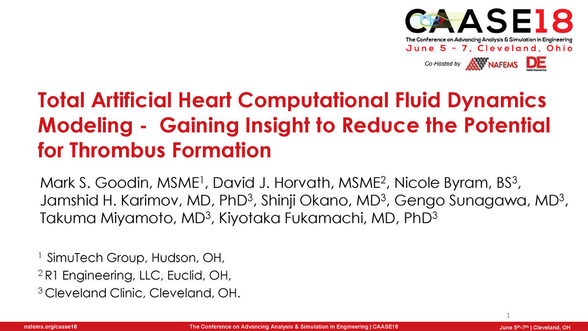 NAFEMS - Total Artificial Heart Computational Fluid Dynamics Modeling - Gaining Insight to ...