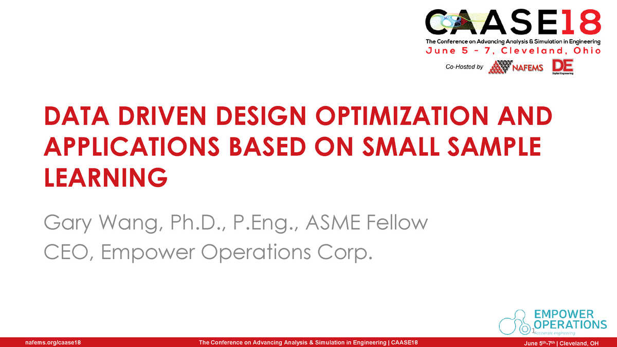 Nafems Data Driven Design Optimization And Application Based On Small Sampling Learning