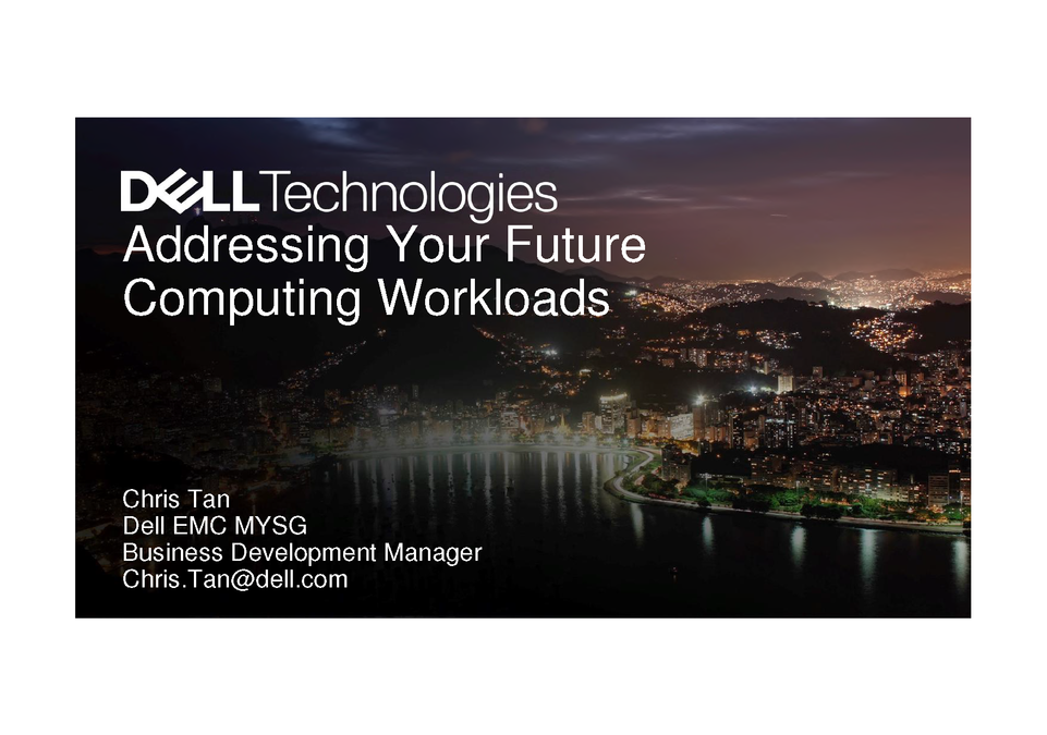 NAFEMS - Addressing Your Future Workforce Computing Workloads