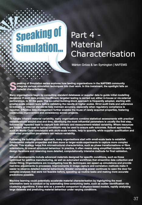 NAFEMS - Speaking of Simulation Part 4 – Material Characterisation