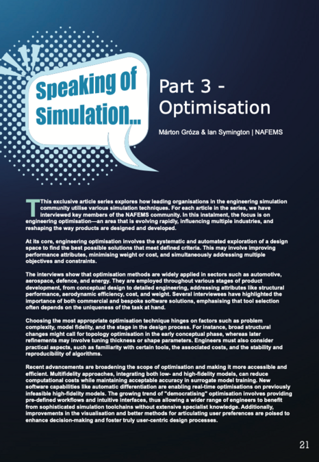 Speaking of Simulation Part 3 – Optimisation