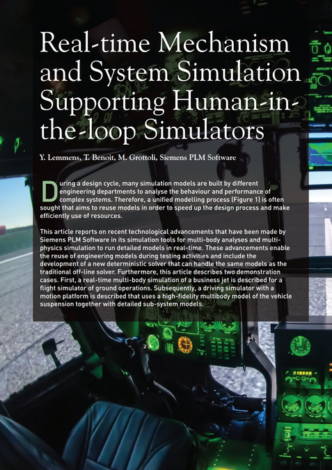 NAFEMS - Real-time Mechanism and System Simulation Supporting Human-inthe-loop Simulators