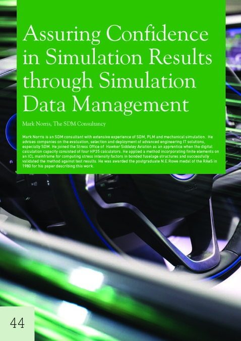NAFEMS - Assuring Confidence in Simulation Results through Simulation Data Management