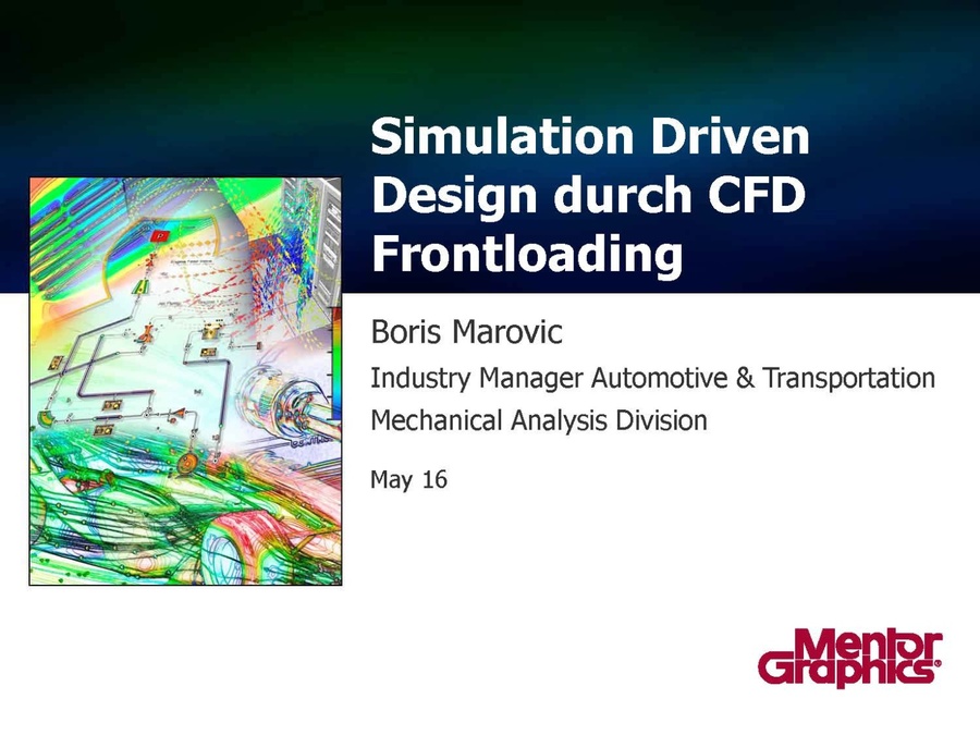 NAFEMS - Simulation Driven Design durch CFD Frontloading