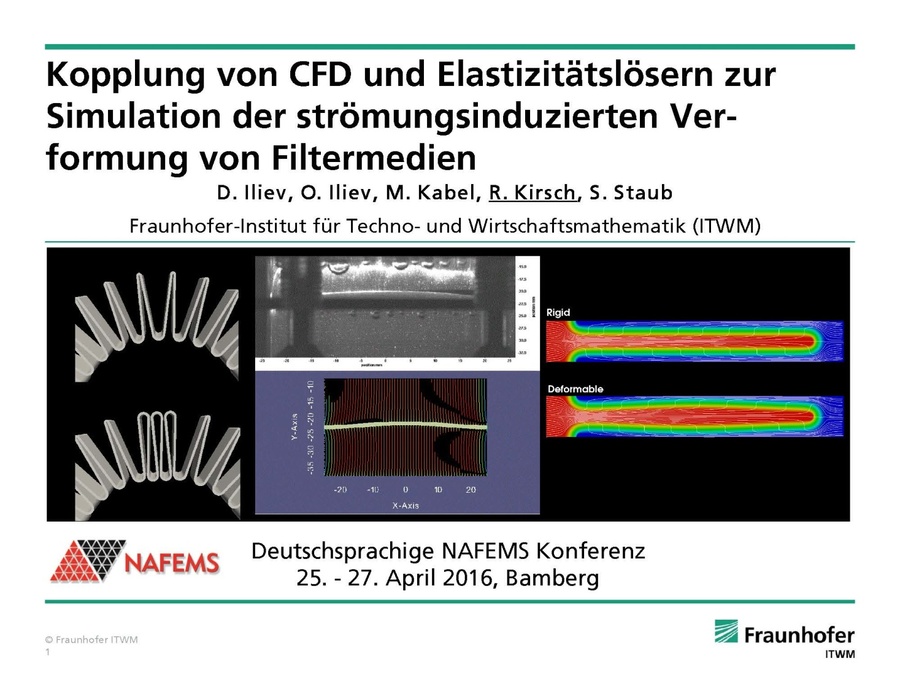 NAFEMS - Kopplung von CFD und Elastizitatslosern zur Simulation der stromungsinduzierten ...