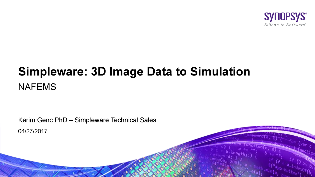 NAFEMS - 3D Image Data to Simulation