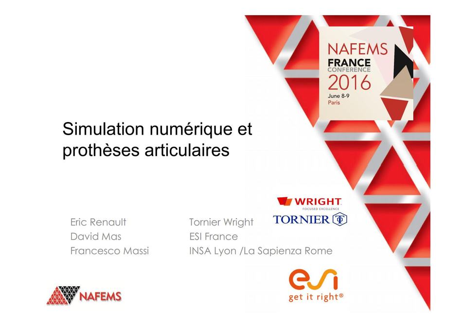 NAFEMS - Simulation Du Crissement Des Prothèses De Hanche Sur La Base D’une Méthode Modale ...