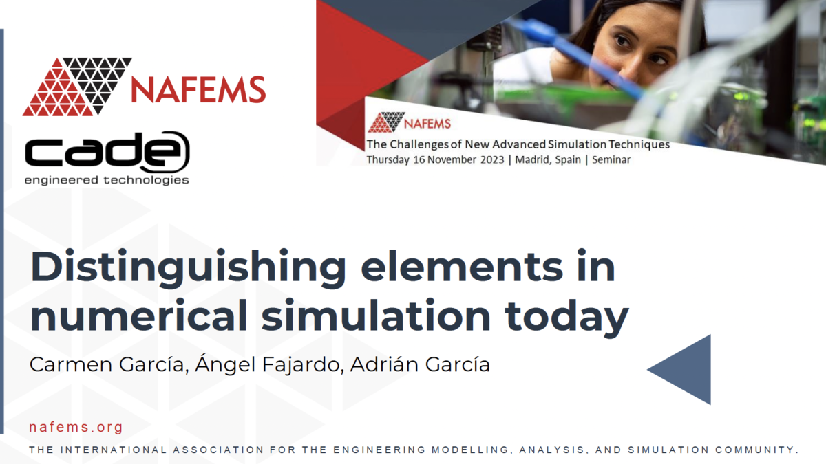 NAFEMS - Distinguishing elements in numerical simulation today