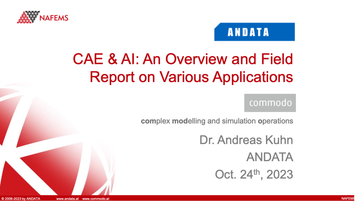 NAFEMS - CAE & AI: An Overview and Field Report on Various Applications