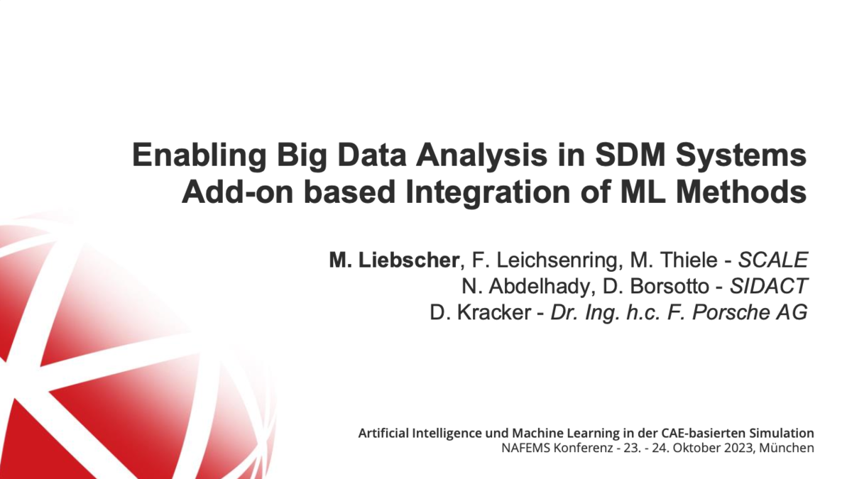 NAFEMS - Enabling Big Data Analysis in SDM Systems Add on based Integration of ML Methods