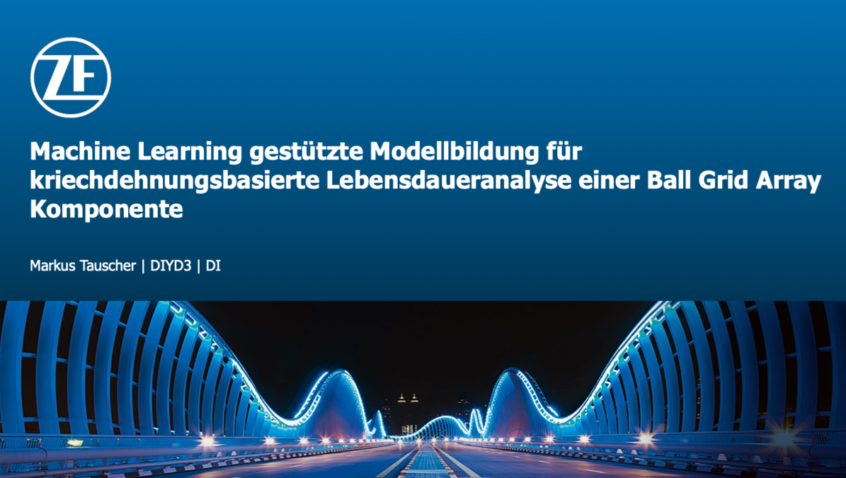 NAFEMS - Machine Learning gestützte Modellbildung für kriechdehnungsbasierte Lebensdaueranalyse ...