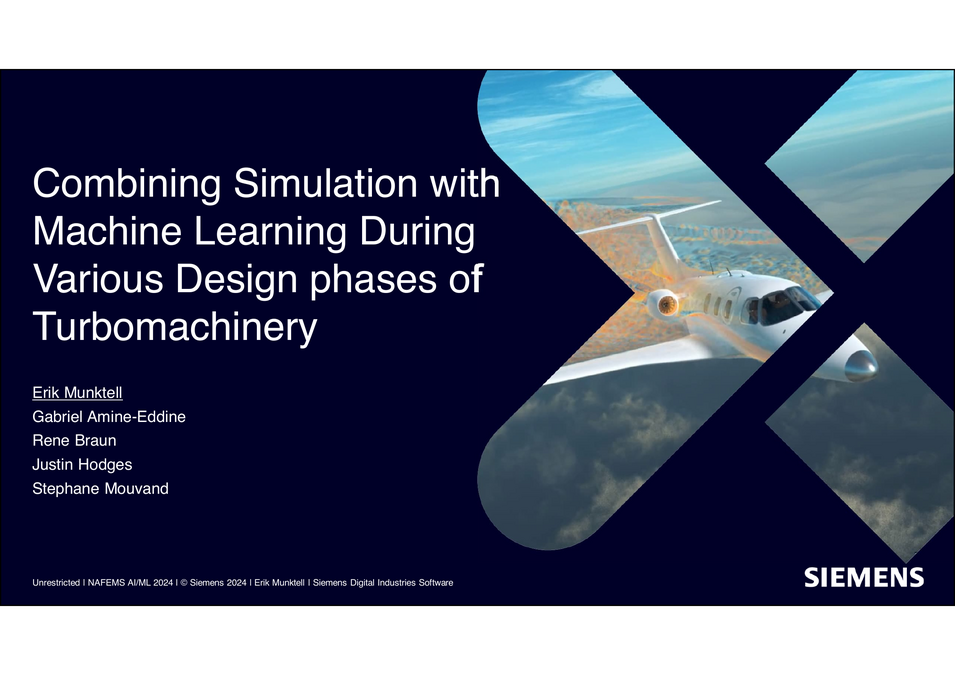 NAFEMS - Combining Simulation with Machine Learning During Various Design phases of Turbomachinery