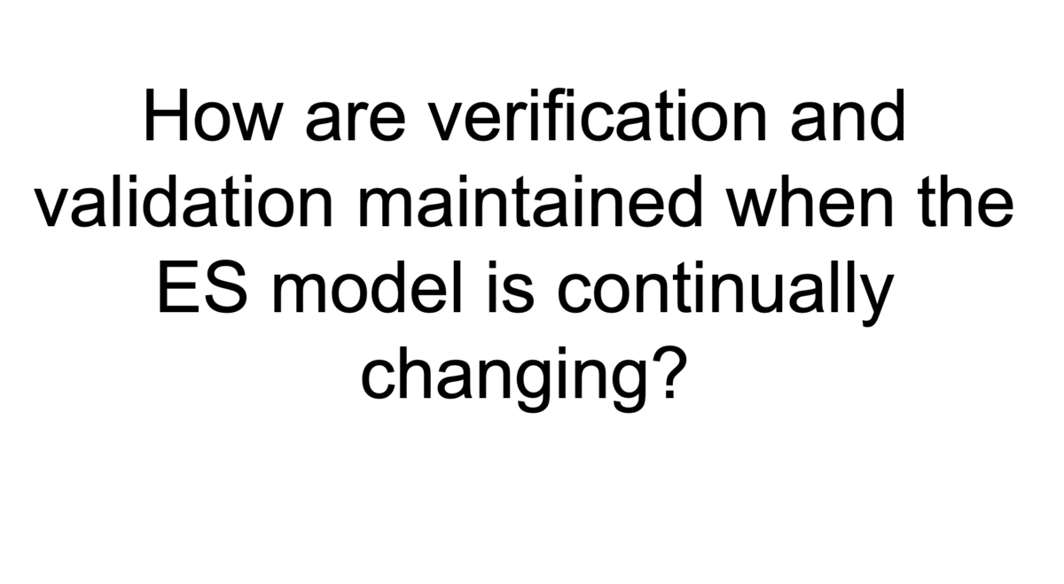 NAFEMS - How are verification and validation maintained when the ES model is continually changing?