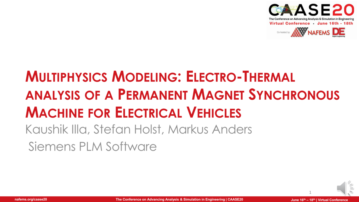 NAFEMS - Multiphysics Modeling: Electro-Thermal Analysis of a Permanent Magnet Synchronous ...