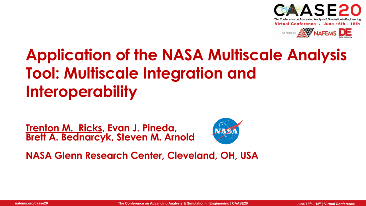NAFEMS - Application of the NASA Multiscale Analysis Tool: Multiscale ...