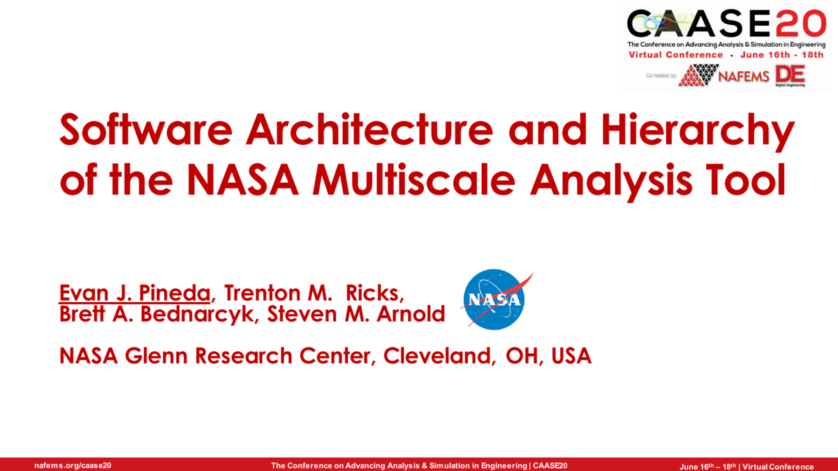NAFEMS - Software Architecture and Hierarchy of the NASA Multiscale ...