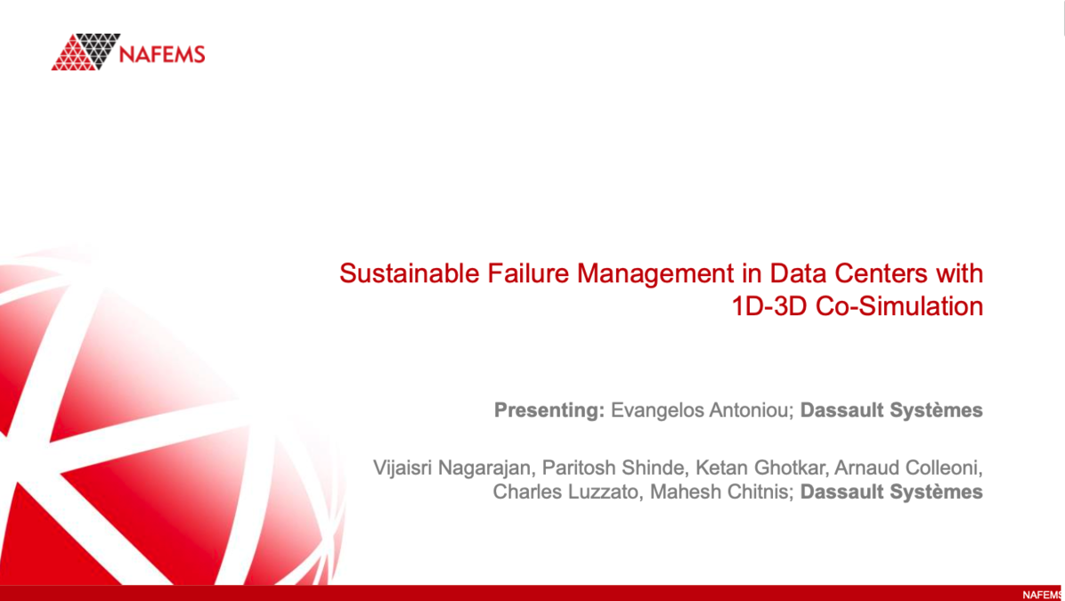 NAFEMS - Sustainable Failure Management in Data Centers with 1D-3D Co-Simulation