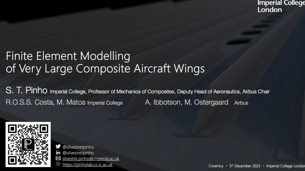 NAFEMS - Finite Element Modelling of Very Large Composite Aircraft Wings
