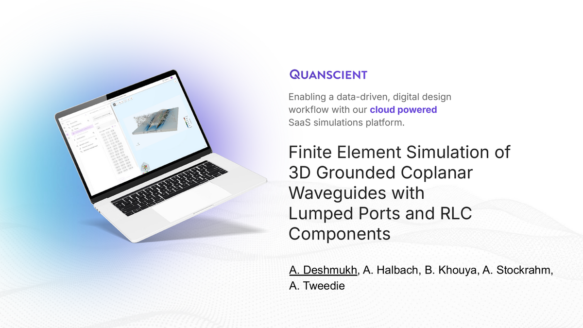 NAFEMS - Finite Element Simulation of 3D Grounded Coplanar Waveguides with Lumped Ports and RLC ...