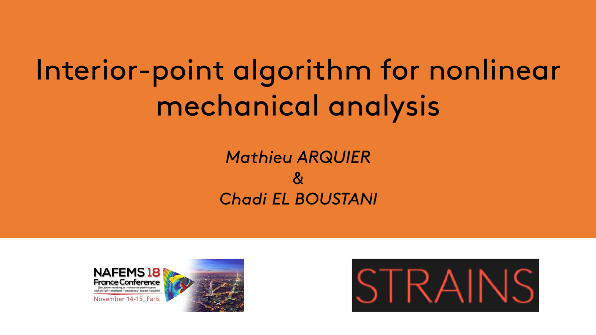 NAFEMS - Interior point algorithm for limit analysis