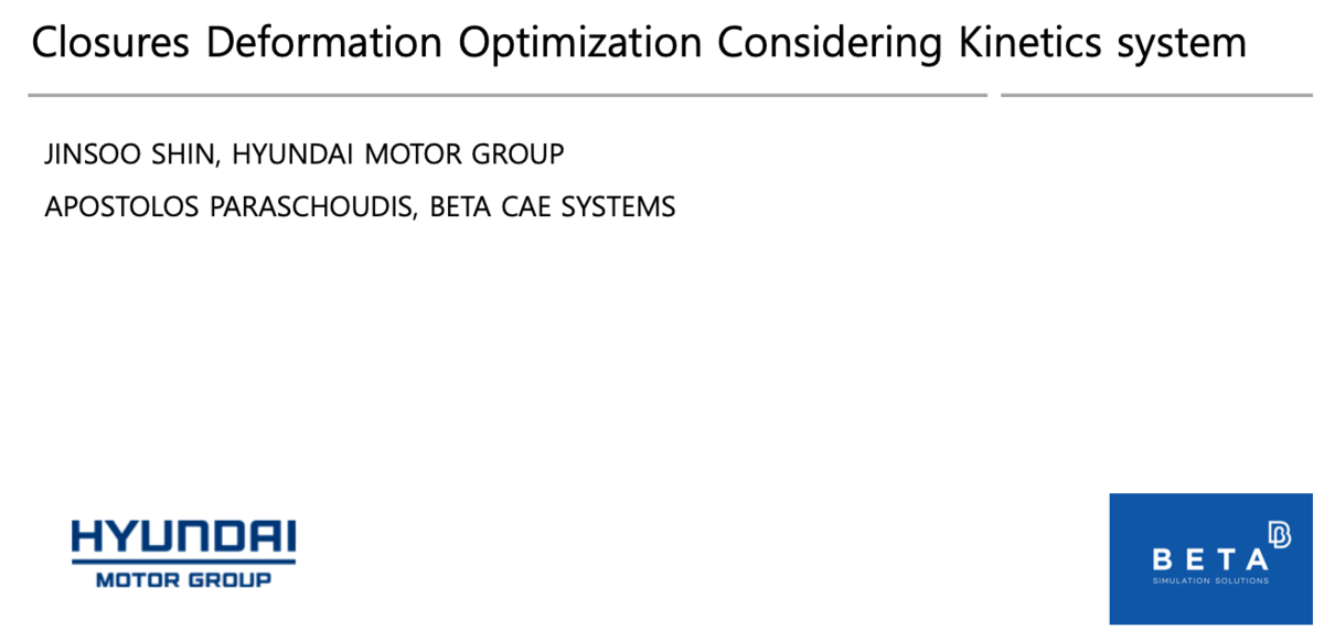 NAFEMS - Closures Deformation Optimization Considering Kinetics system