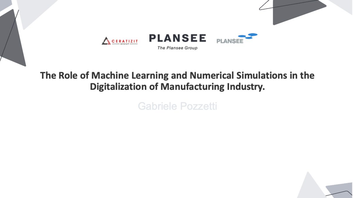 NAFEMS - The Role of Machine Learning and Numerical Simulations in the Digitalization of ...