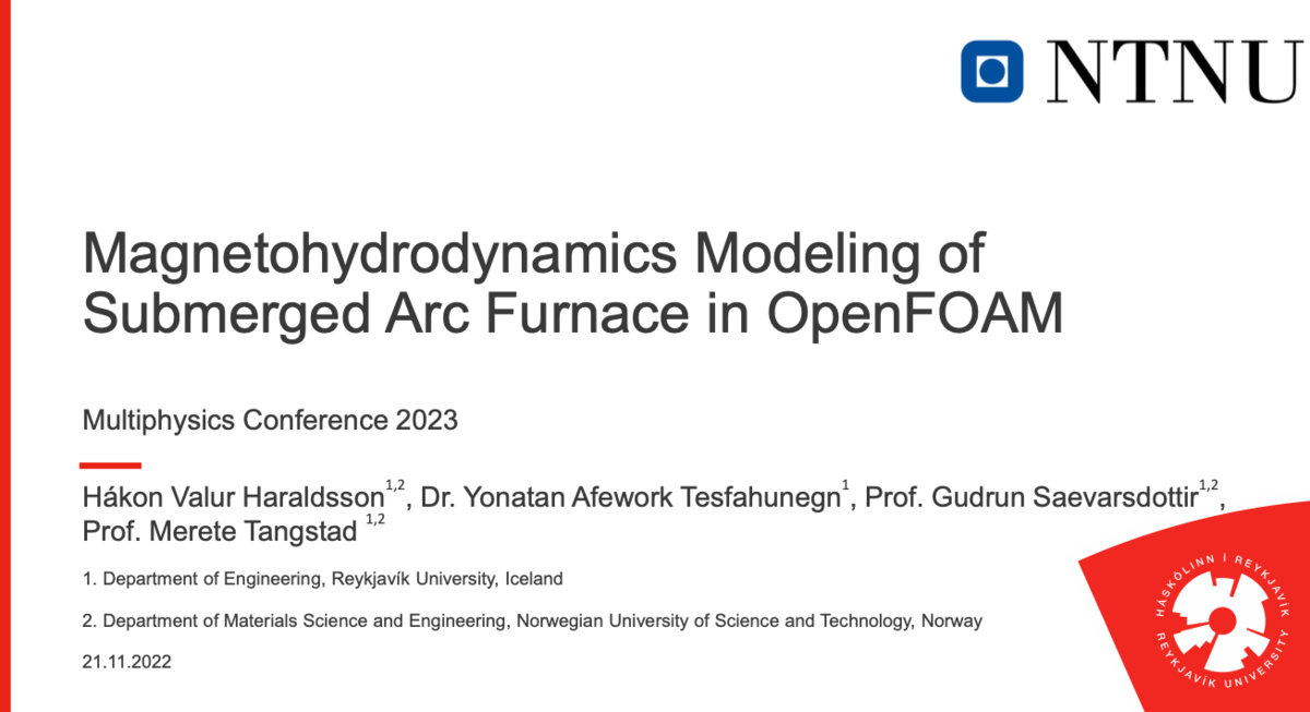 NAFEMS - Magnetohydrodynamics Modeling of Submerged Arc Furnace in OpenFOAM