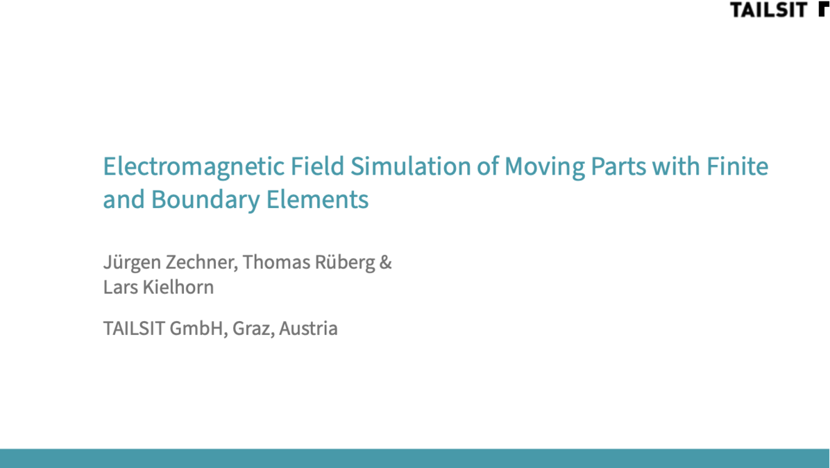 NAFEMS - Electromagnetic Field Simulation of Moving Parts with Finite and Boundary Elements