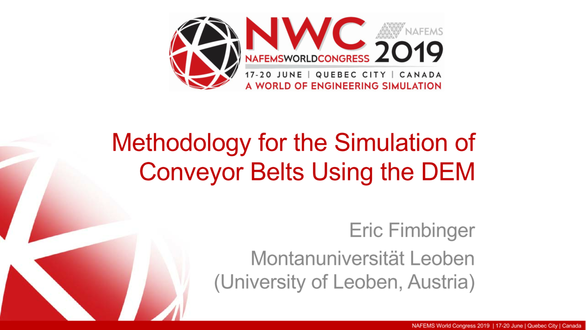 NAFEMS - Methodology for the Simulation of Conveyor Belts Using the Discrete Element Method