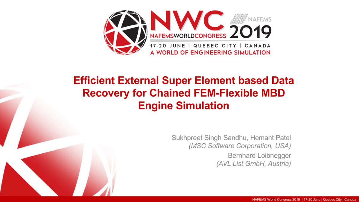 NAFEMS - Efficient Super Element based Data Recovery for Chained FEM-Flexible MBD Engine Simulation