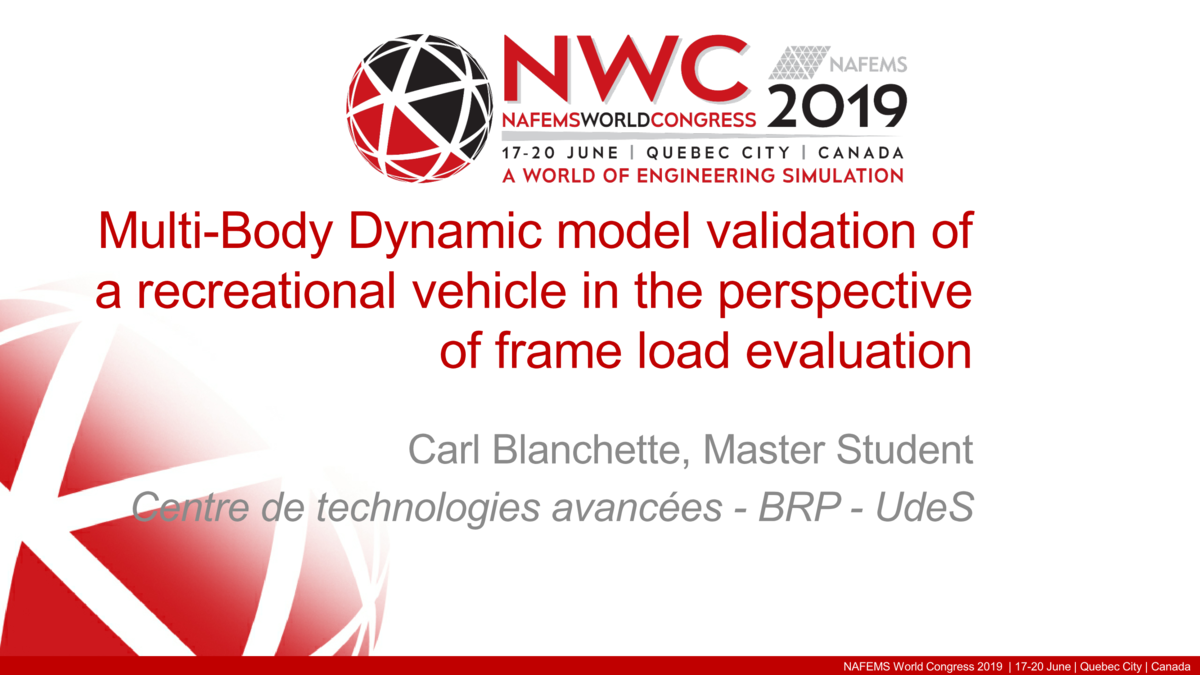 NAFEMS - Multi-Body Dynamic Model Validation of a Recreational Vehicle in the Perspective of ...