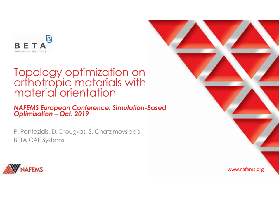 NAFEMS - Topology Optimization on Orthotropic Materials with Material Orientation