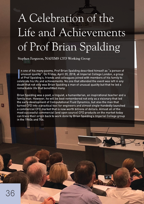 NAFEMS - A Celebration of the Life and Achievements of Prof Brian Spalding