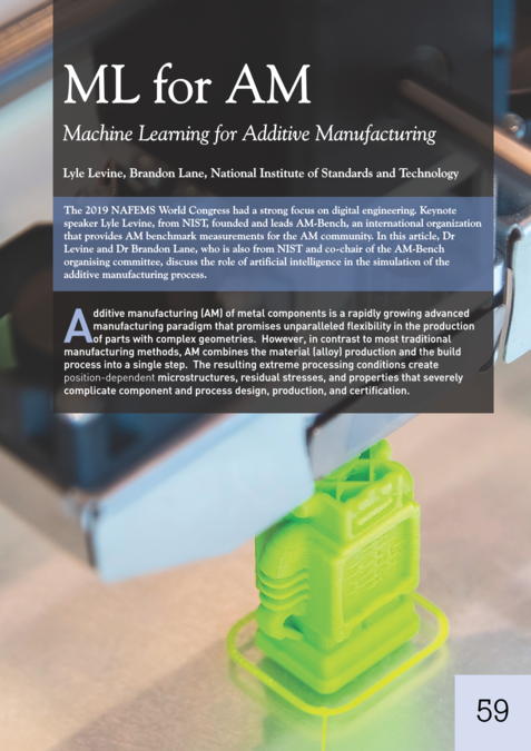 NAFEMS - Machine Learning for Additive Manufacturing