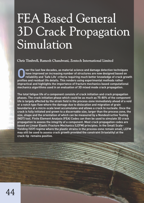NAFEMS - FEA Based General 3D Crack Propagation Simulation