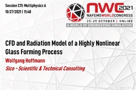NAFEMS - CFD and Radiation Model of a Highly Nonlinear Glass Forming Process