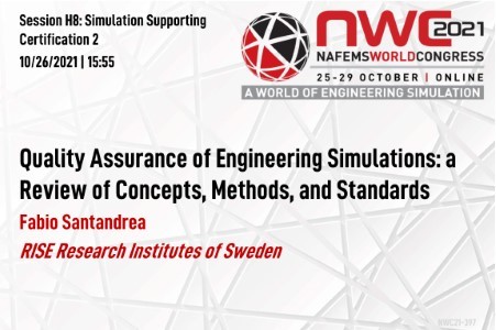 NAFEMS - Quality Assurance of Engineering Simulations: a Review of Concepts, Methods, and Standards