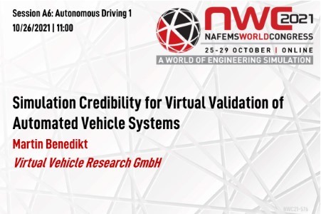 NAFEMS - Simulation Credibility for Virtual Validation of Automated Vehicle Systems
