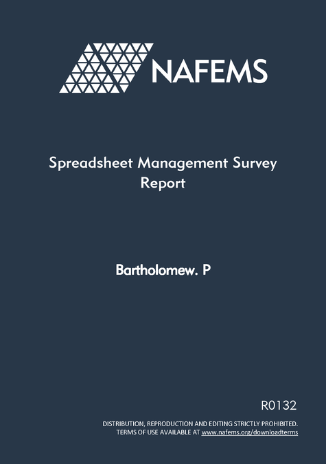 NAFEMS - Spreadsheet Management Survey Report