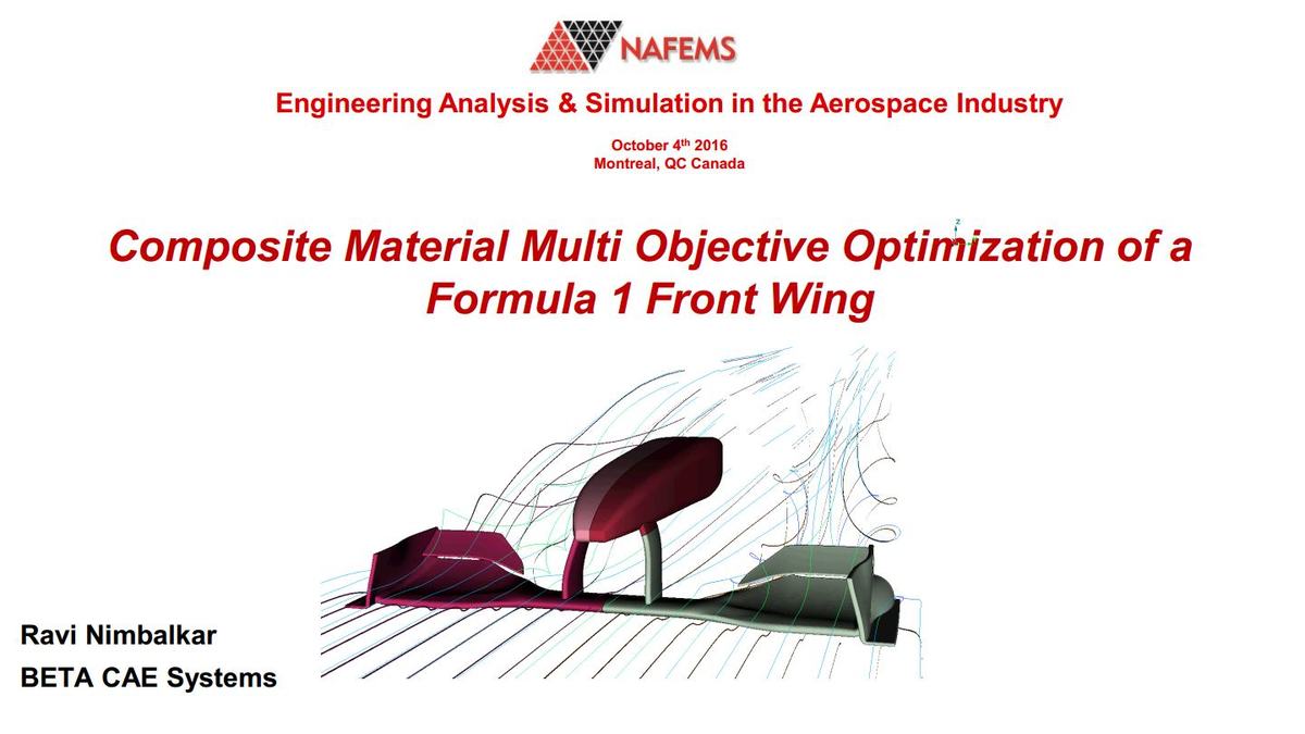 NAFEMS - Composite Material Multi Objective Optimization of a Formula 1 Front Wing