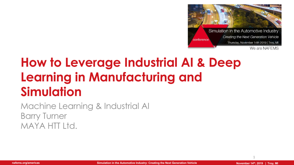 NAFEMS - How to Leverage Applied AI & Deep Learning in Manufacturing ...