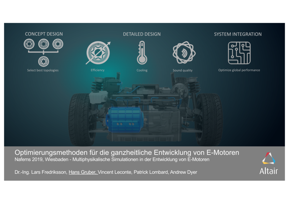NAFEMS - E-motor Design Using Multiphysics Optimization