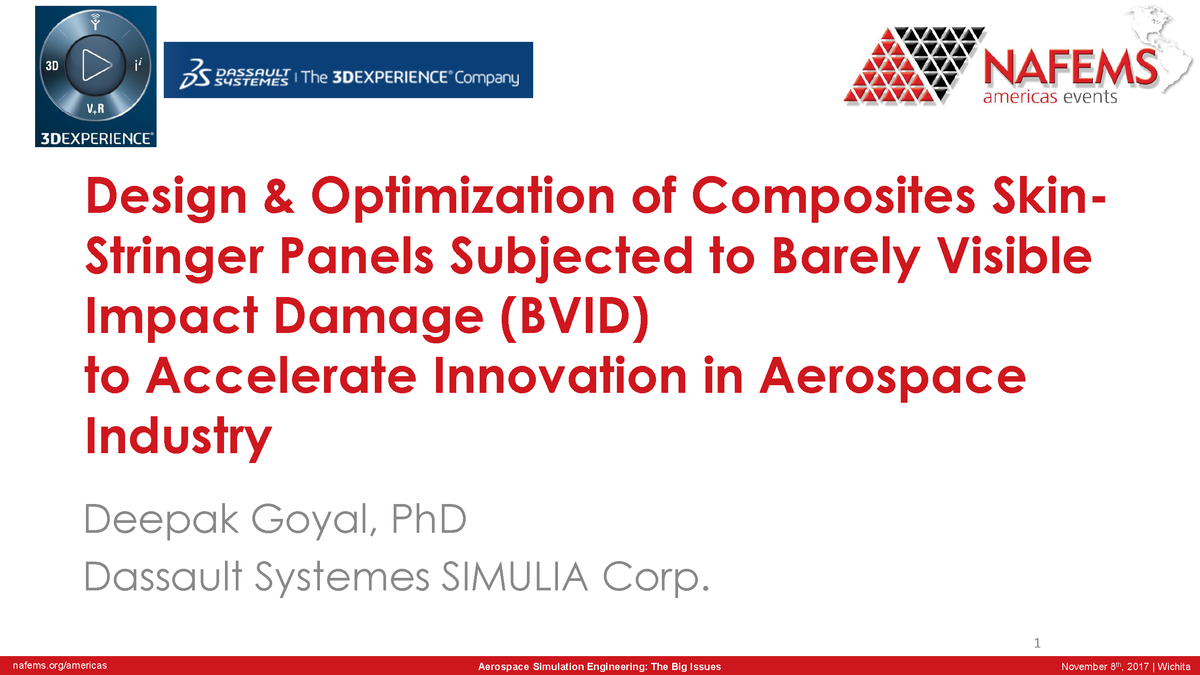 Nafems Design And Optimization Of Composites Skin Stringer Panels Subjected To Barely Visible