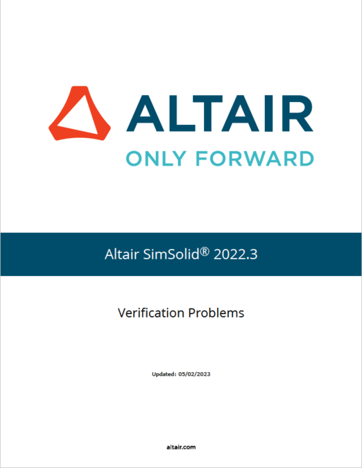 Verification Problems - Altair SimSolid 2022.3